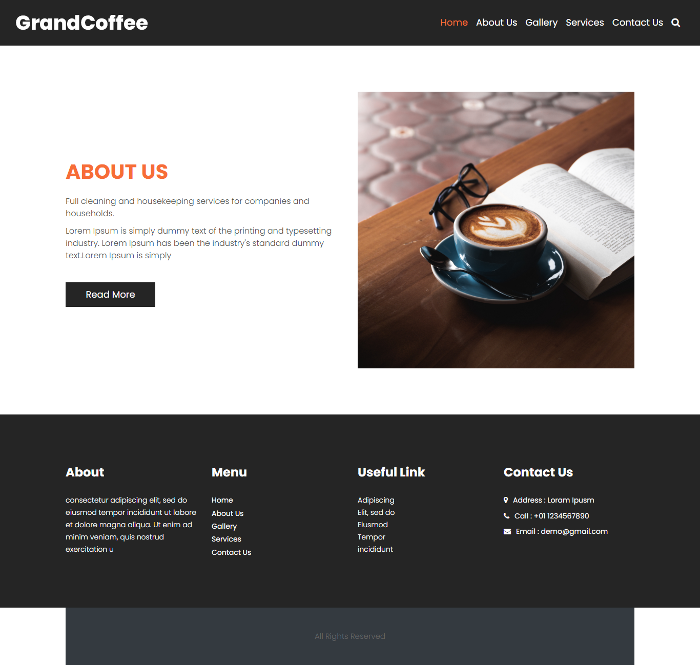 GrandCoffee – Coffee Shop HTML Template - Codi