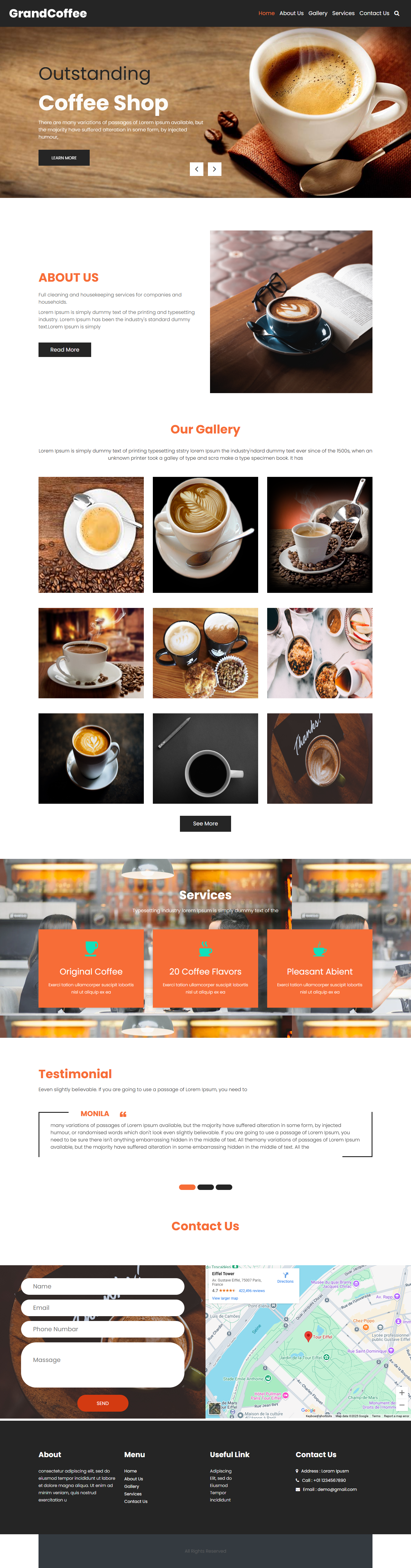 GrandCoffee – Coffee Shop HTML Template - Codi